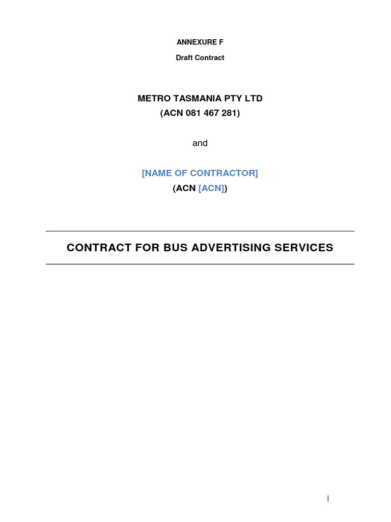 Scribd Sample AUSTRALIA Bus Advertising Annexure F | PDF | Bankruptcy ...