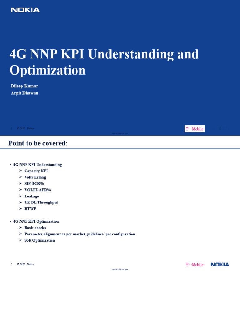 4G NNP KPI Understanding and Optimization | PDF | Lte (Telecommunication) | Telecommunications ...