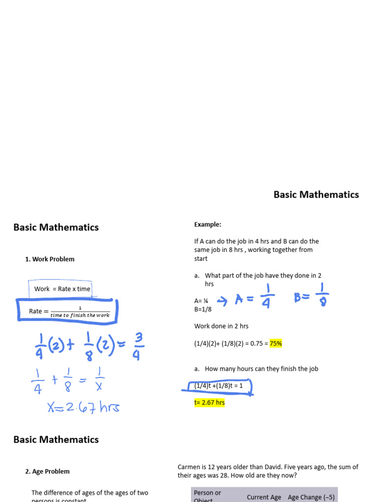 Basic Mathematics | PDF | Speed | Motion (Physics)