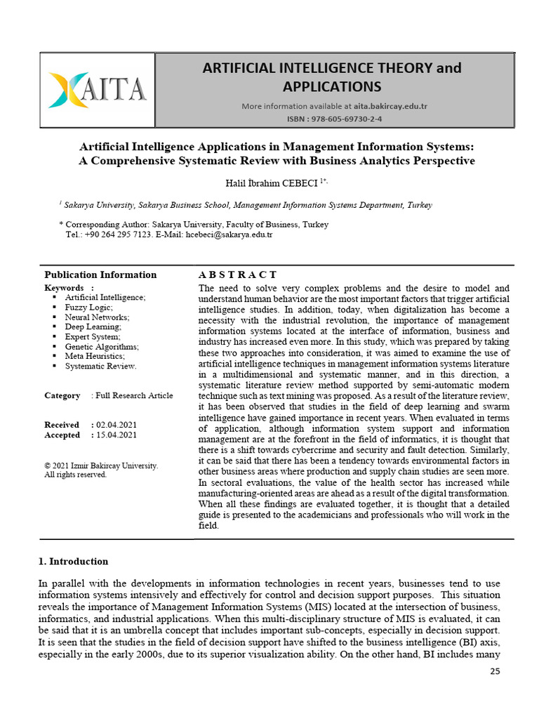 Artificial Intelligence Theory and Applications | PDF | Artificial Neural Network | Artificial ...