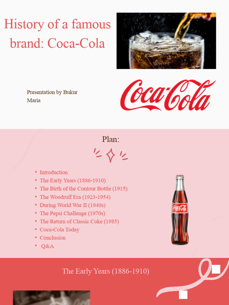 History of A Famous Brand Coca-Cola. Presentation 2 | PDF