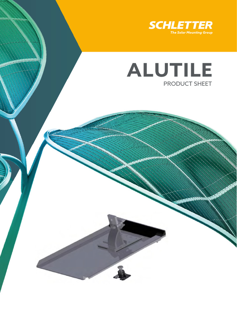 Schletter Product - Sheets Roof - Systems AluTile | PDF | Roof ...