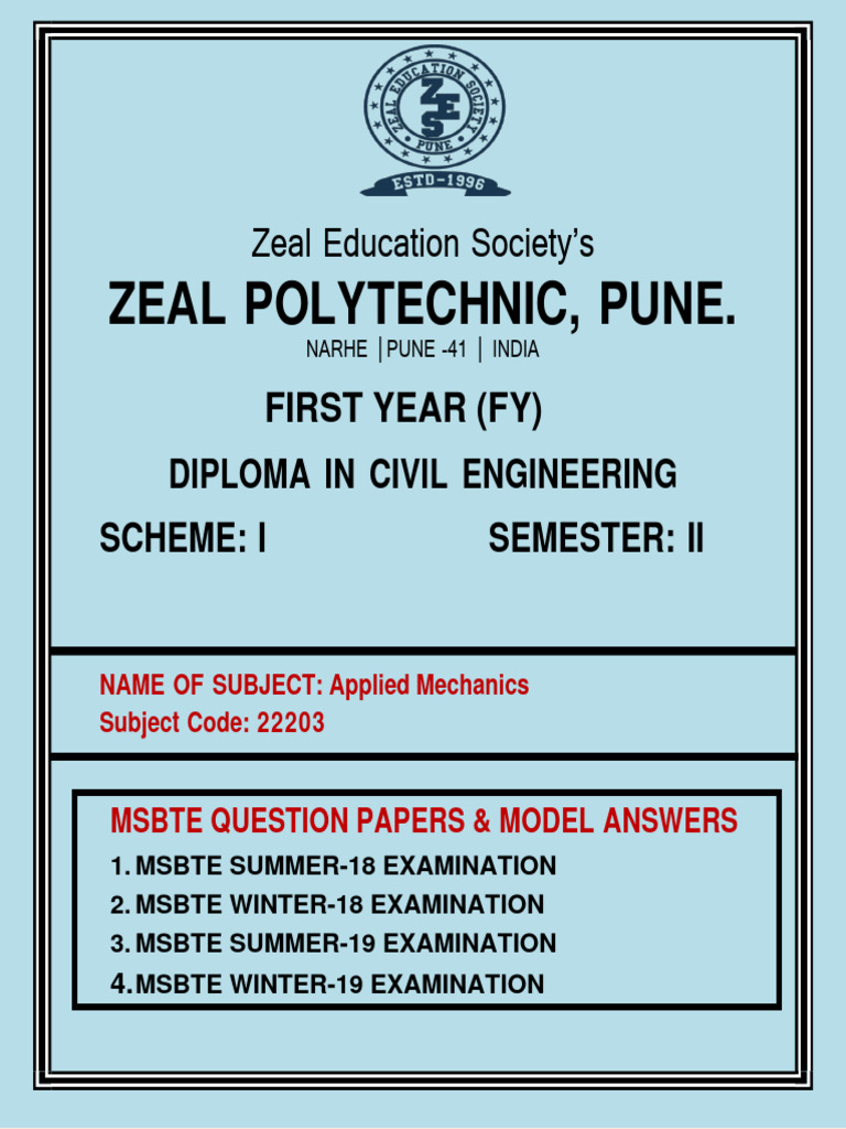 Fy Ce Sem Ii Ame 22203 QP Model Answers1 | PDF | Friction | Force