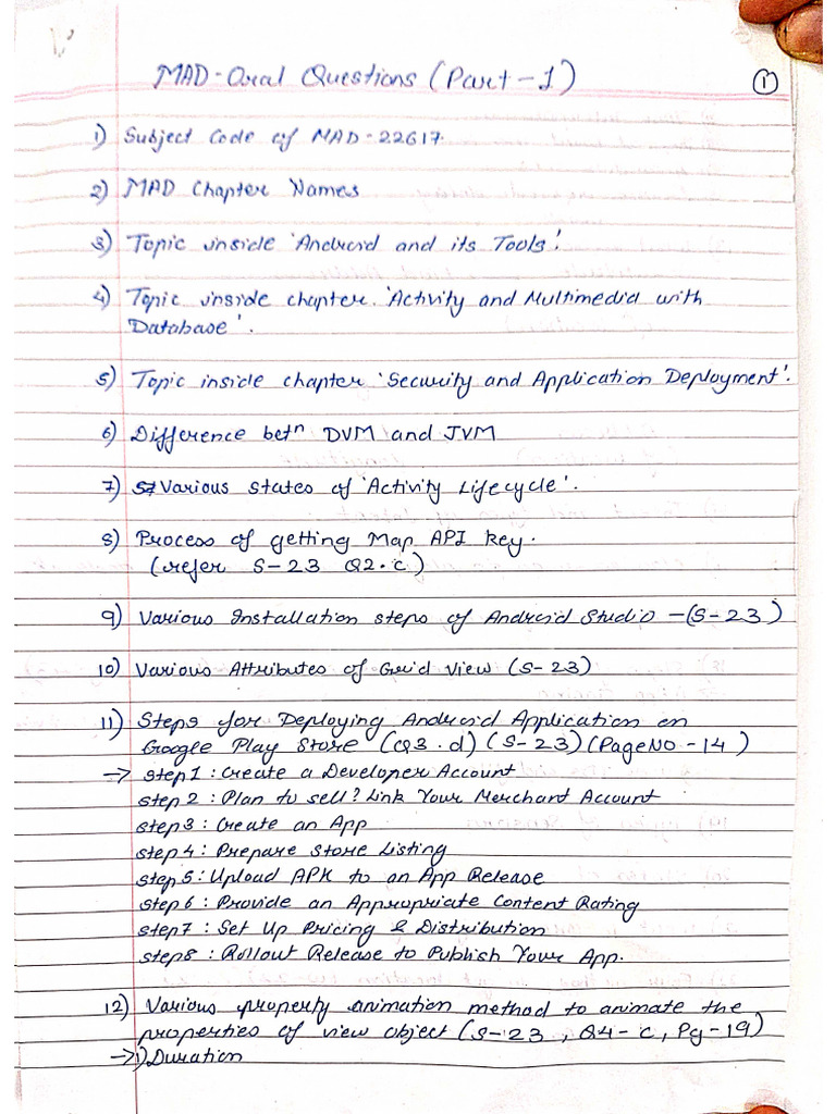 Mad Oral Study Material | PDF