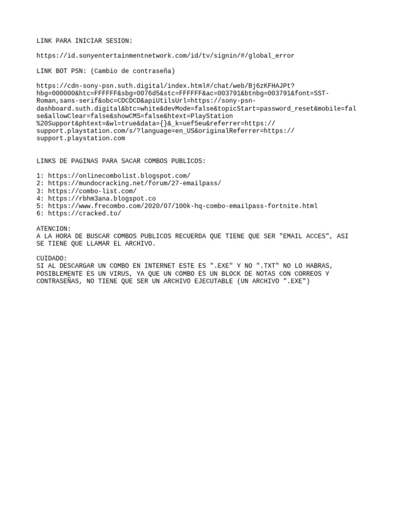 Links Metodo PSN | PDF