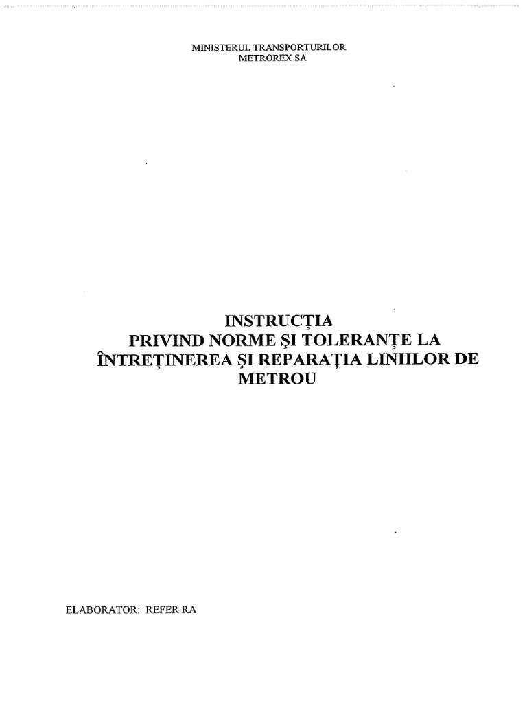 Nr.314M Instructia de Norme Si Tolerante Pentru Constructia, Reparatia ...