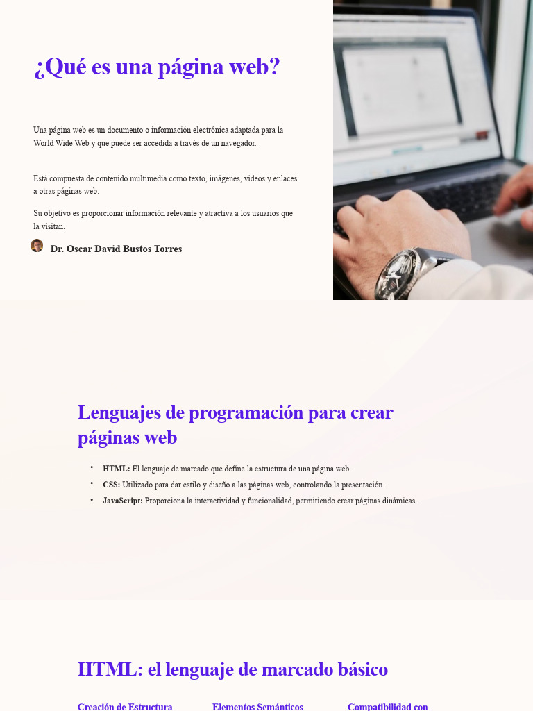 Que Es Una Pagina Web | PDF | HTML | Red mundial