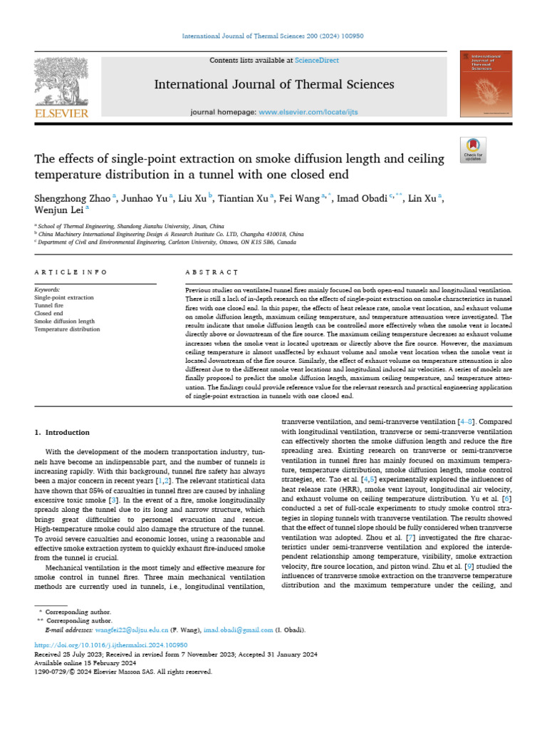The Effects of Single Point Extraction On Smoke Diffus - 2024 ...