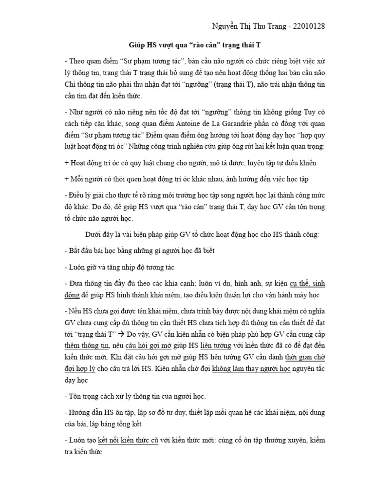 BTVN TR NG Thái T | PDF