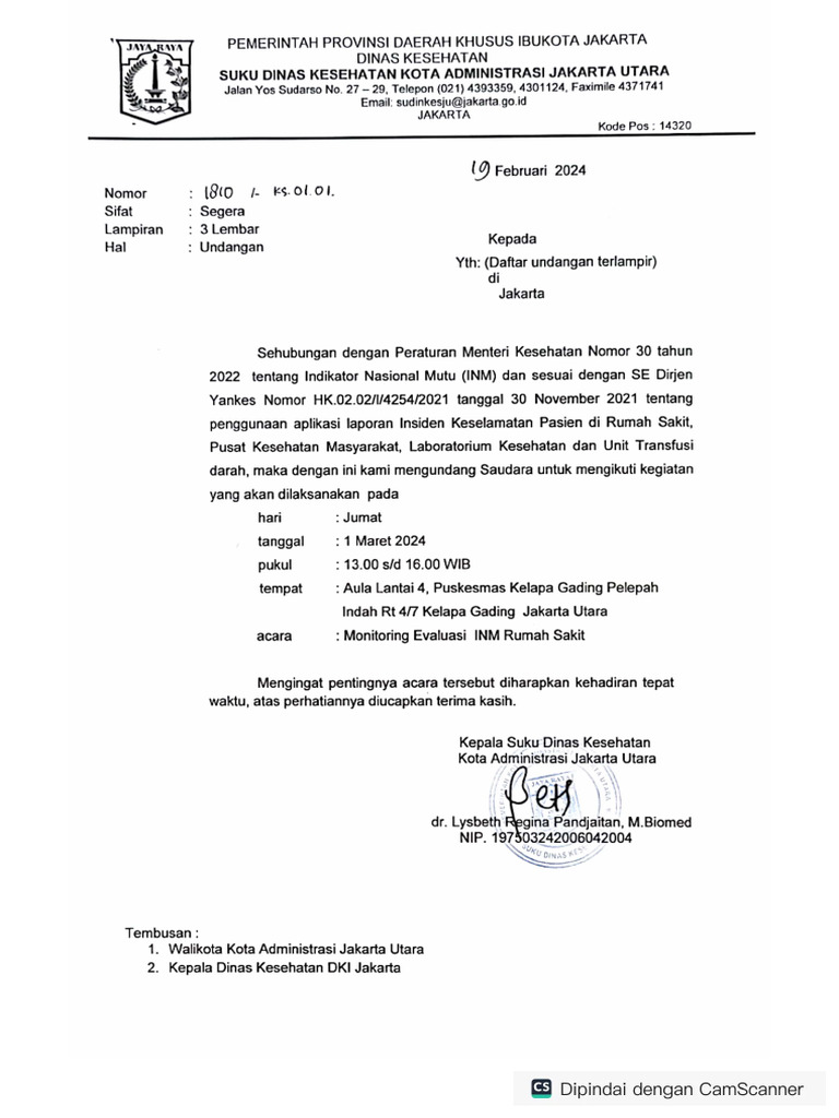 Undangan Monev Inm RS | PDF