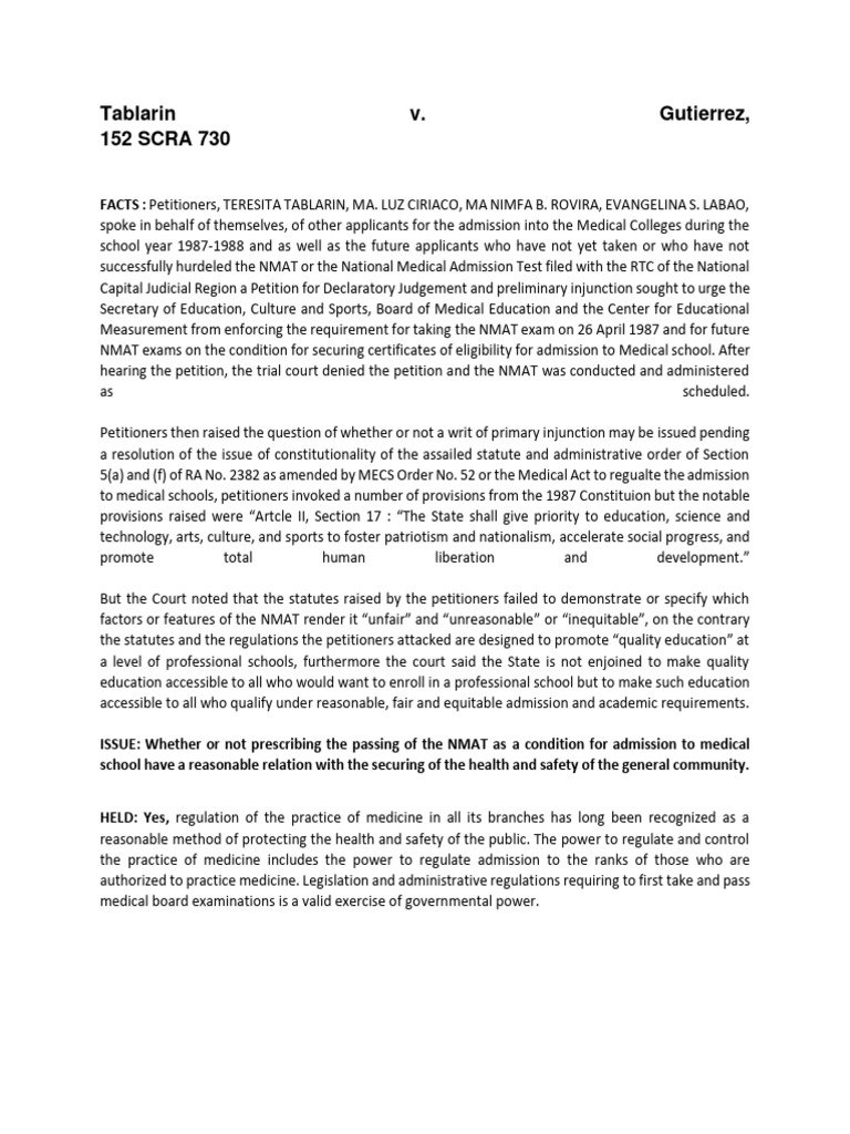 TABLARIN V GUTIERREZ | PDF | Injunction | Justice