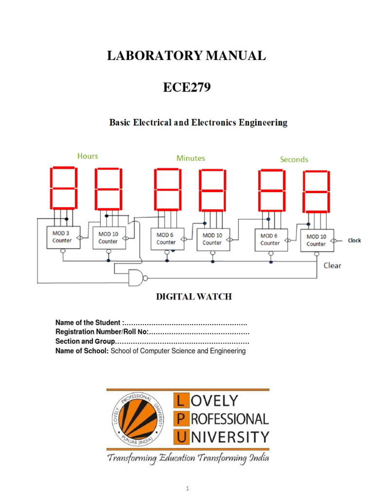 Lab Manual ECE279 | PDF | P–N Junction | Computer Engineering