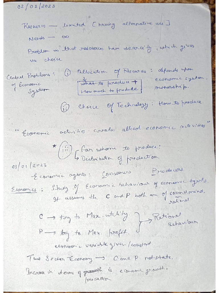 ECO..Sem 1 Paper 1 | PDF