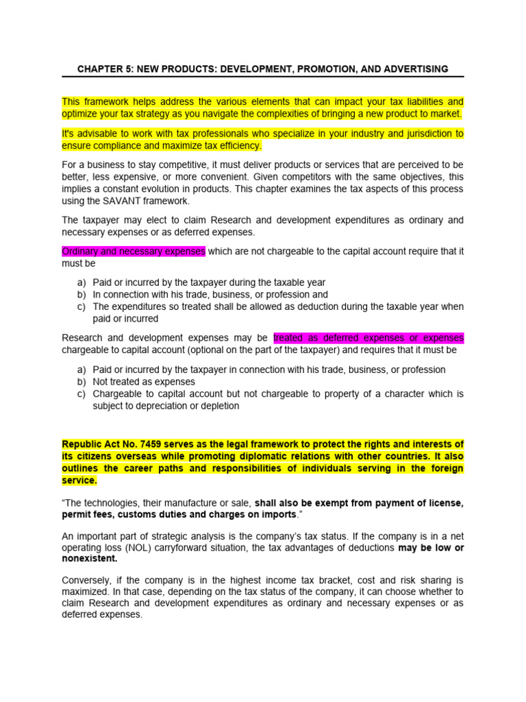 Strategic Tax Management Chapter 5 Pdf Expense Taxes