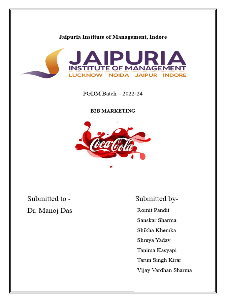 B2B Marketing Assignment Gorup 1 | PDF | Marketing | Retail