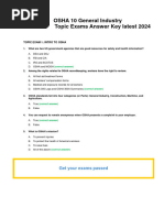 OSHA 30 Construction Final Test Answer Key | PDF | Occupational Safety ...