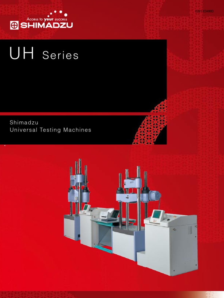 Series: Shimadzu Universal Testing Machines | PDF | Bending | Strength ...