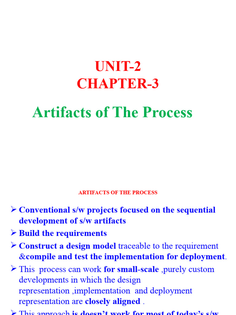 Unit-2 Chapter 3 Artifact Set | PDF | Software Development Process | Computer Engineering
