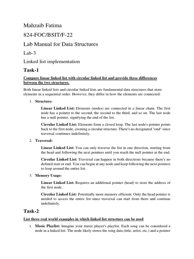 Lab Manual For Data Structures | PDF | Pointer (Computer Programming ... Lab Manual For Data Structures | PDF | Pointer (Computer Programming ...