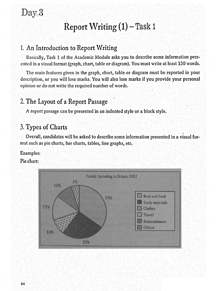 Practice For IELTS Writing CHARTS | PDF