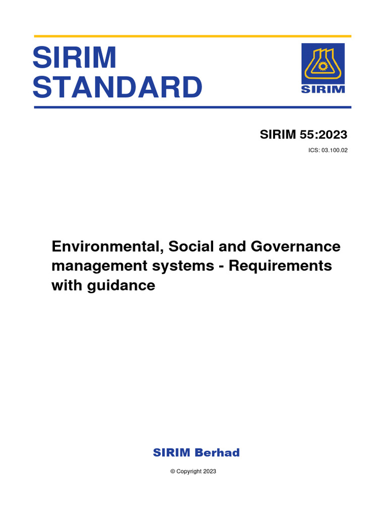 Sirim 55-2023 - Pre PDF | PDF | Standardization | Business