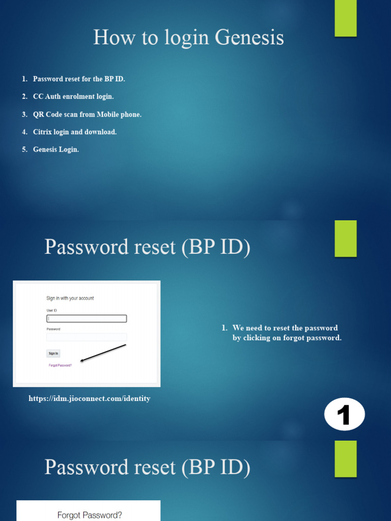Genesis Login and Password Reset Guide | PDF | Qr Code | Password