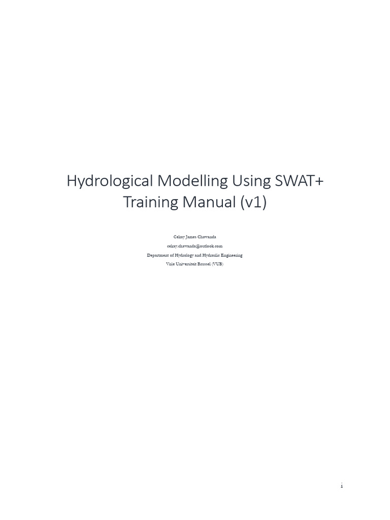 SWAT+ Hydrological Modelling Manual | PDF | Installation (Computer ...