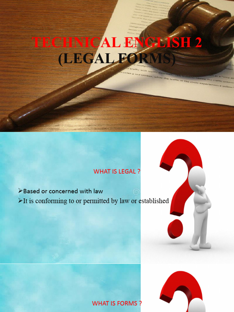 CDI-TECHNICAL-ENGLISH-2-LEGAL-FORMS-NEW | PDF | Affidavit | Appeal