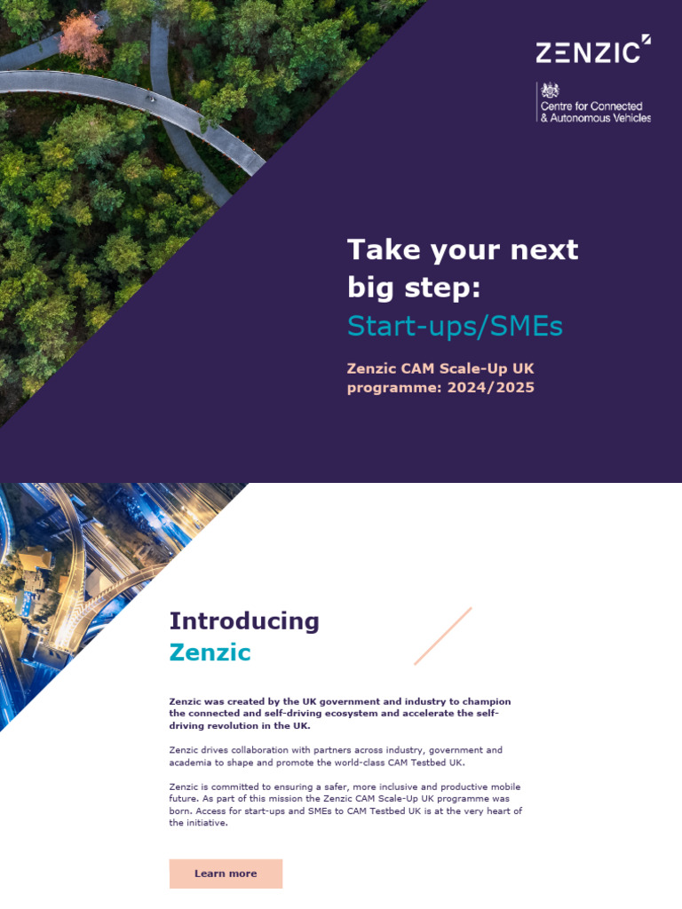Zenzic CAM Scale-Up UK 2024/25 Program | PDF | Innovation | Simulation