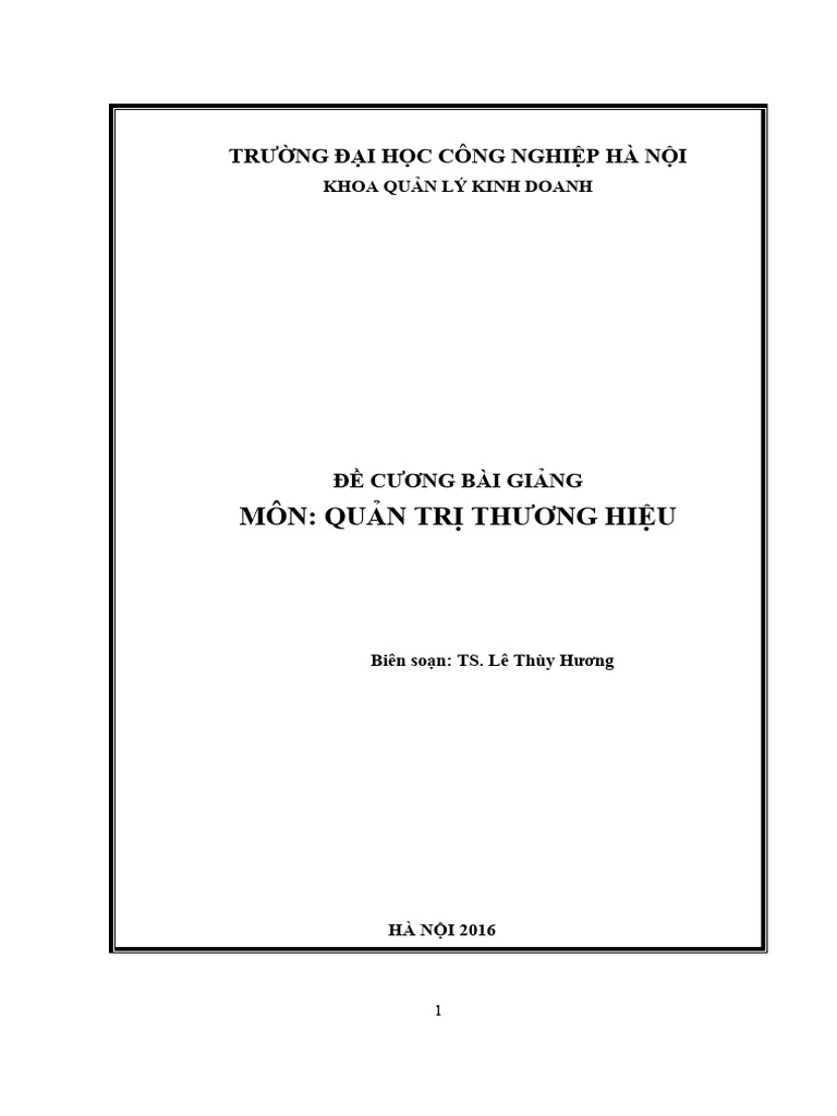 Đề cương bài giảng - QTTH | PDF