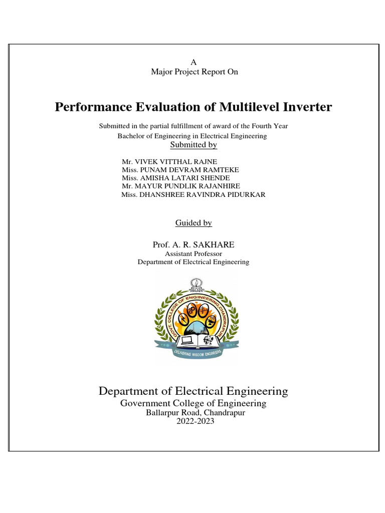 Project Report FF | PDF | Power Inverter | Power Electronics