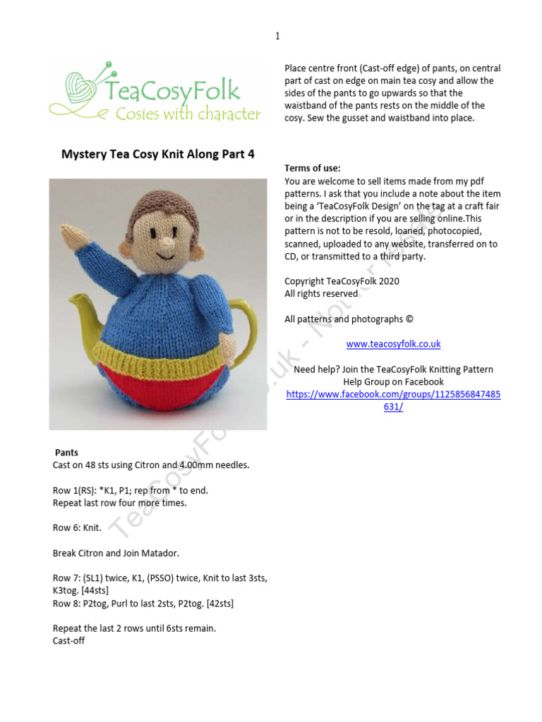 Knit Along Part 4 Knitting Pattern 1.0 | PDF | Knitting | Textile Arts
