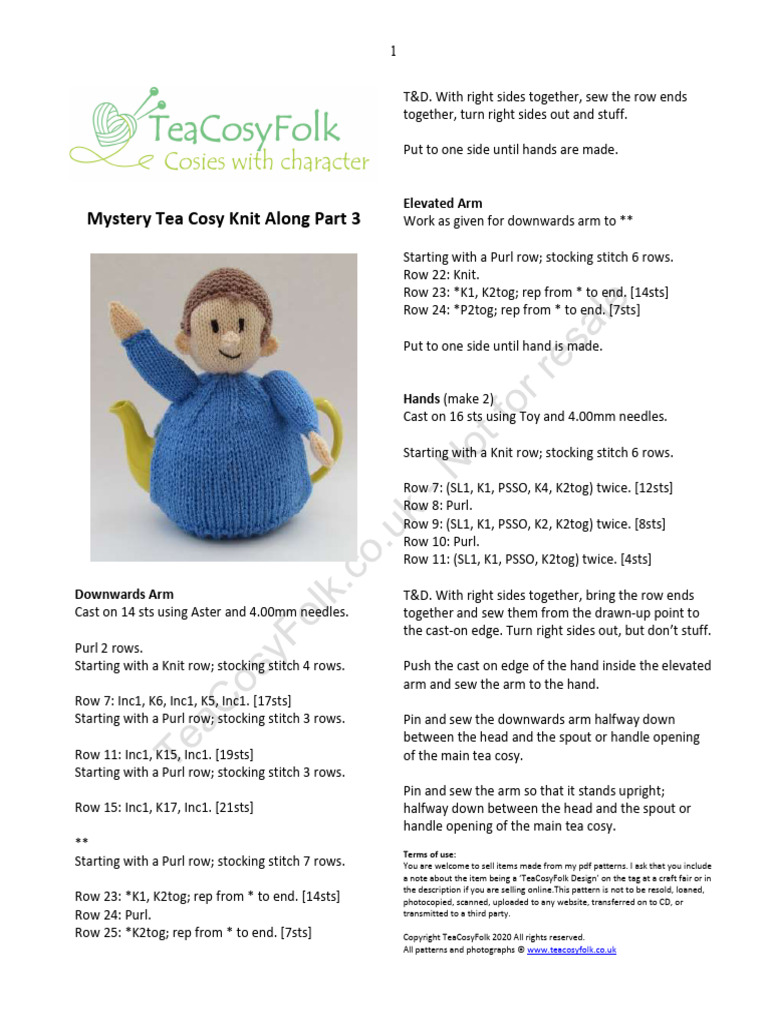 Knit Along Part 3 Knitting Pattern 1.0 | PDF | Knitting | Basic Knitted Fabrics