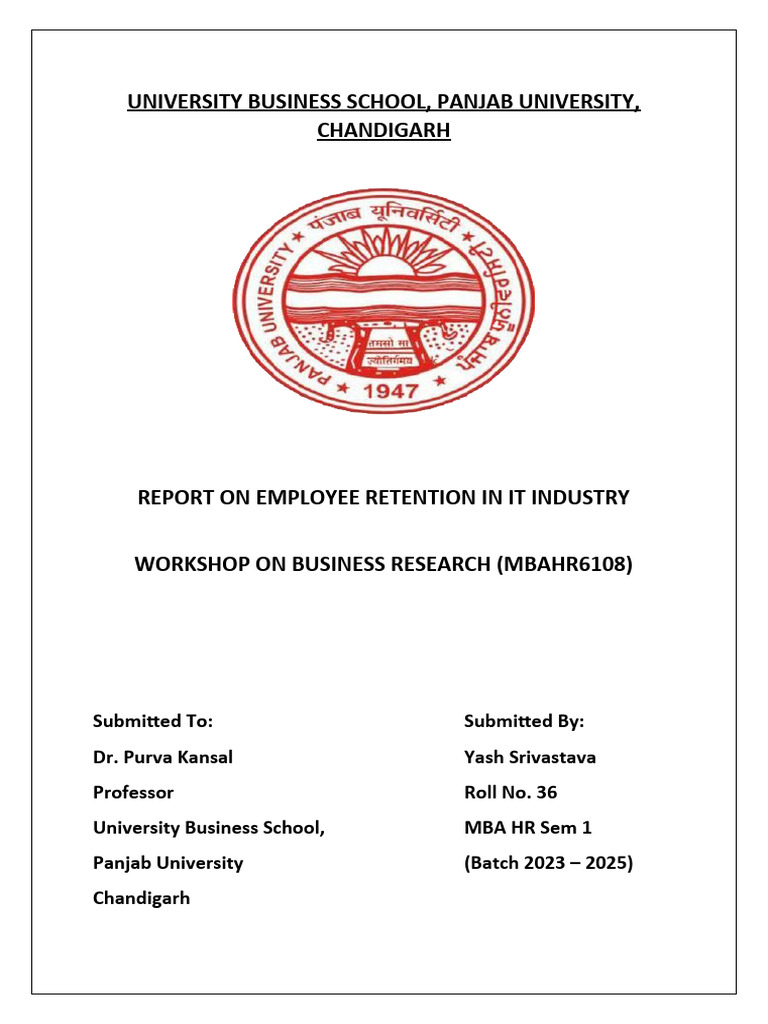WBR Final Report Ys | PDF | Employee Retention | Quantitative Research
