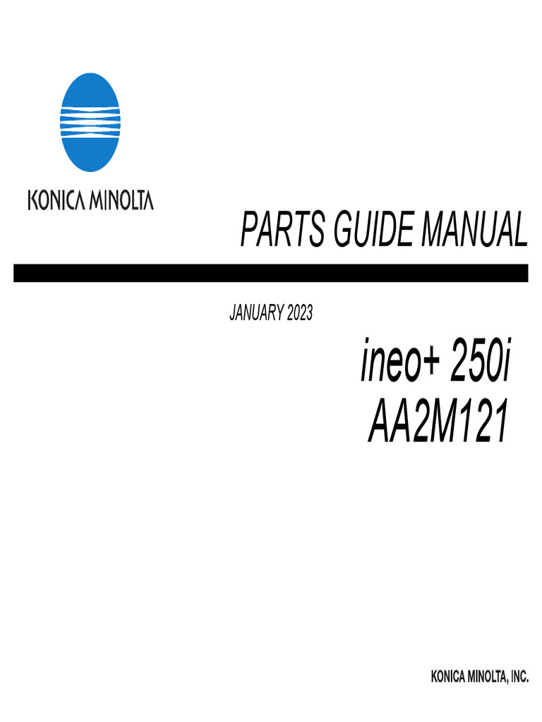 ineo+ 250i Parts Guide Manual | PDF