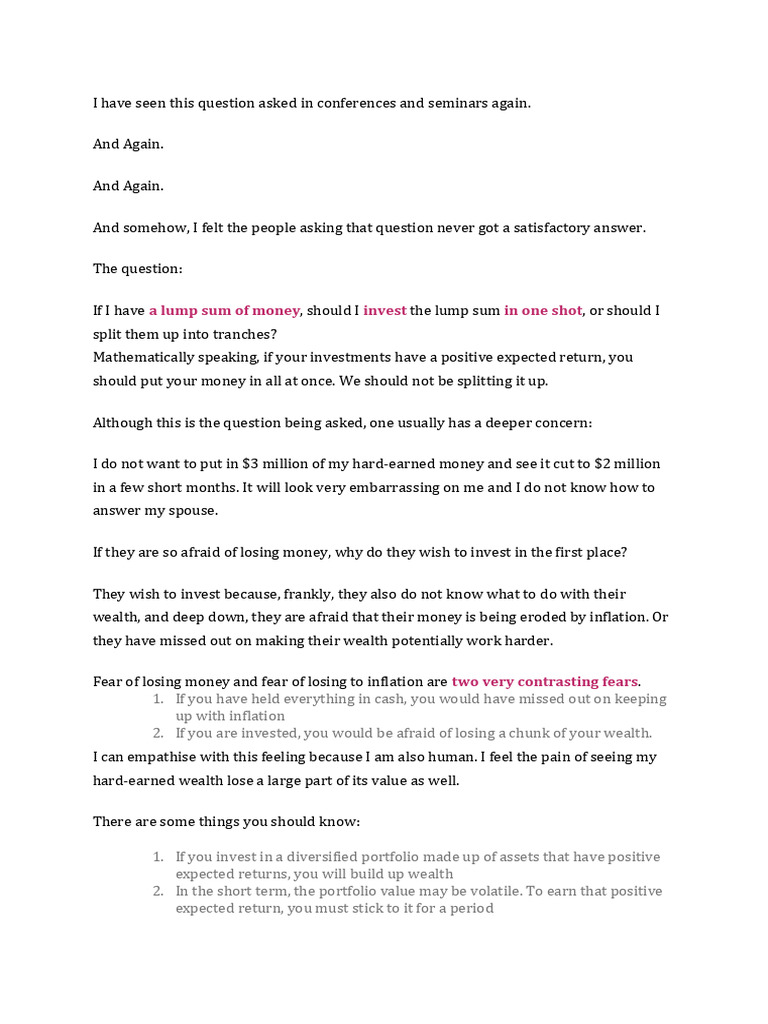 DCA Example From Providend | PDF | Bonds (Finance) | Wealth