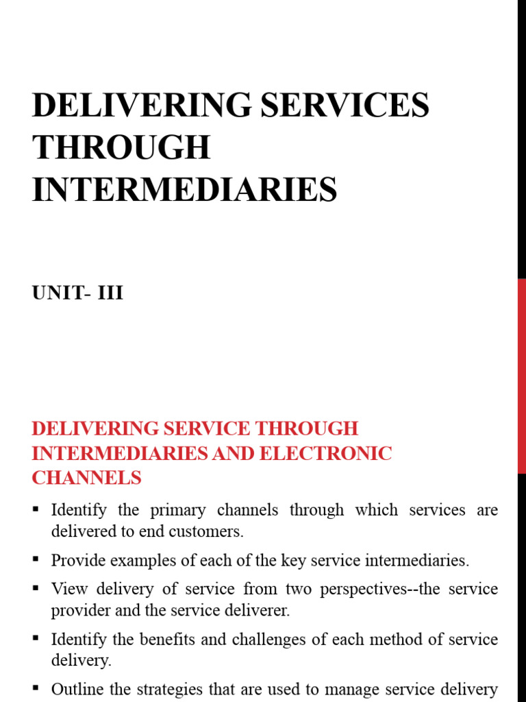 Delivering Services Through Intermediaries | PDF | Franchising | Business