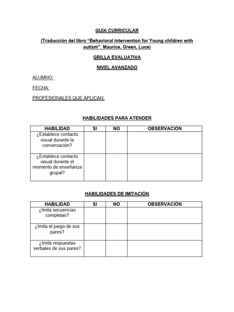 GuÍa Curricular Katherine Maurice | PDF | Lingüística