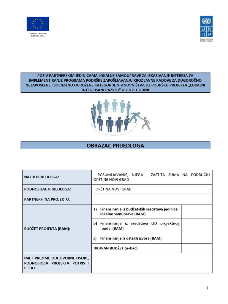 Prilog I_Obrazac - Final | PDF
