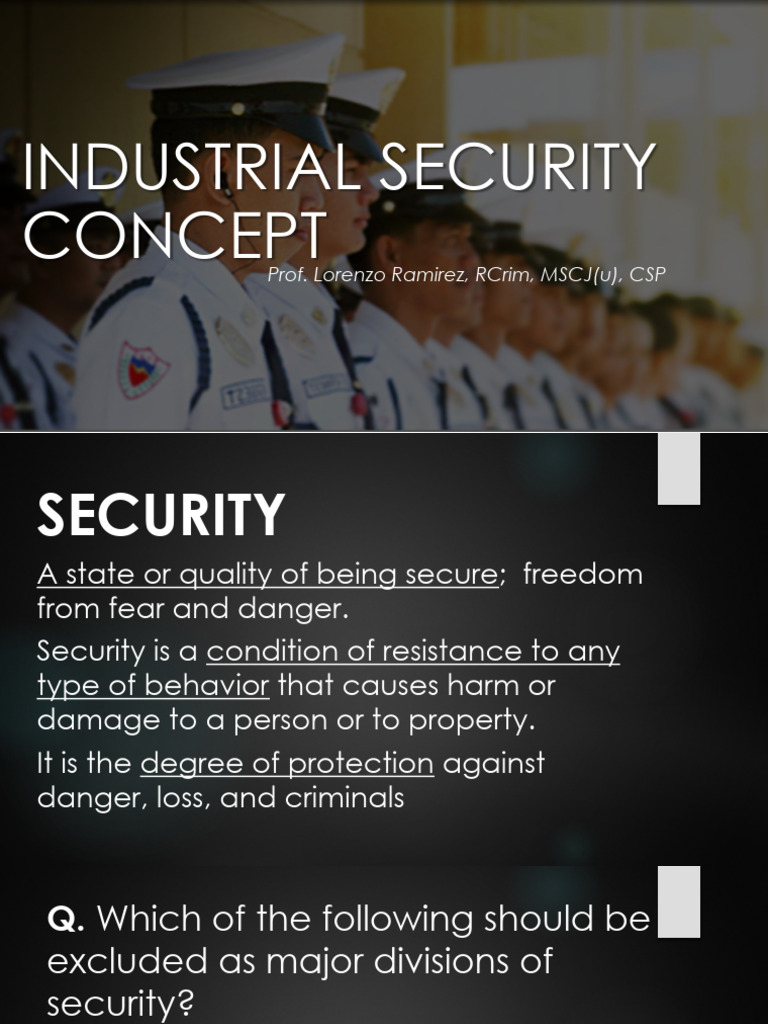 Industrial Security Concept | PDF | Security Alarm | Classified Information
