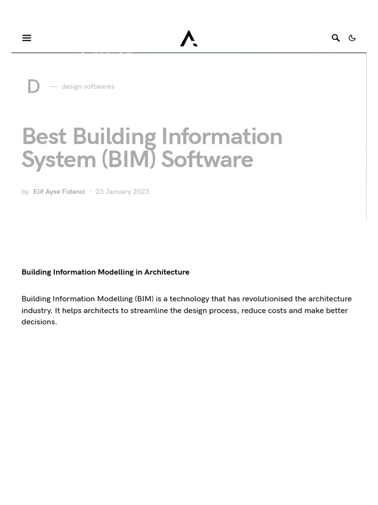 Best Building Information System (BIM) Software | PDF | Building ...