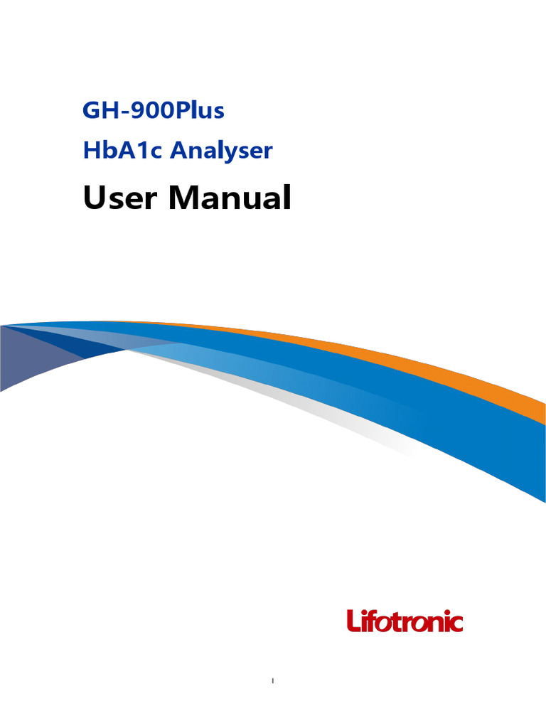 GH-900Plus User Manual A3 | PDF | Glycated Hemoglobin | Chromatography