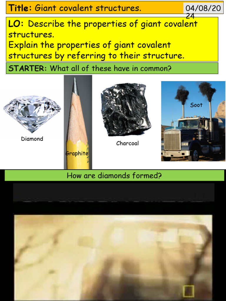 Giant Covalent Structures | PDF | Carbon | Chemical Bond