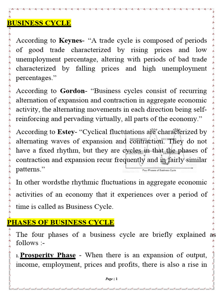 Business Cycle | Download Free PDF | Business Cycle | Great Depression