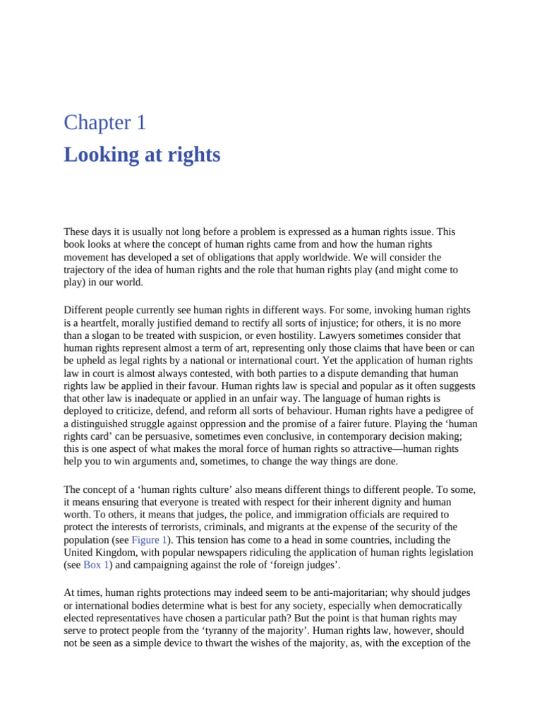 Andrew Clapham, Human Rights - A Very Short Introduction, Ch. 1 | PDF ...