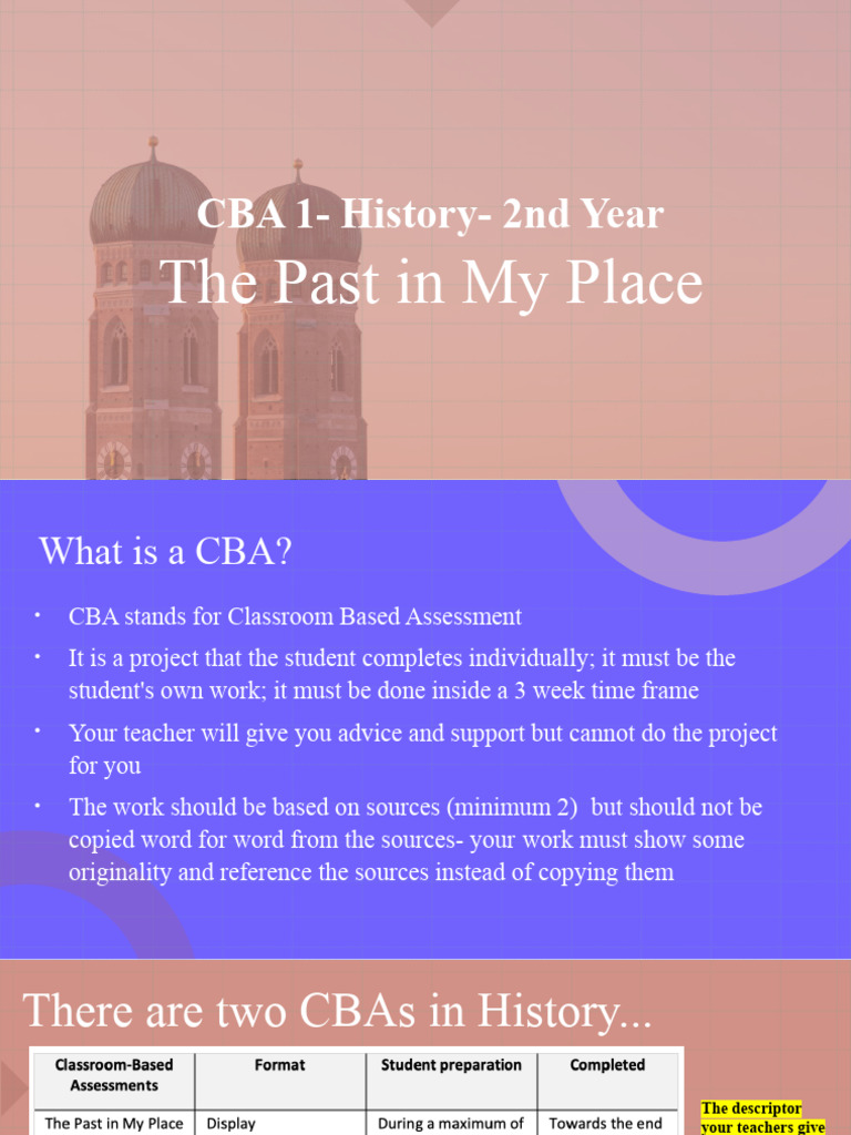 CBA 1 - History - The Past in My Place | PDF
