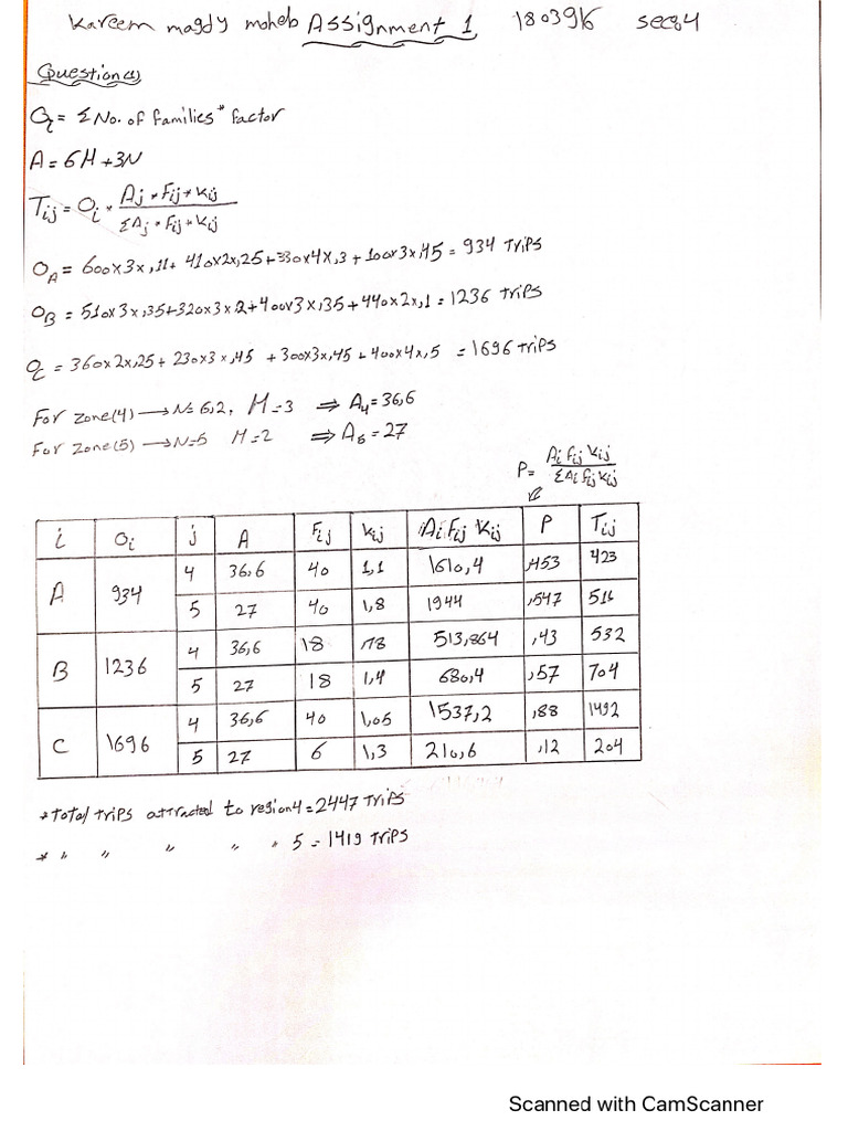 Assignment 1 Transportation | PDF