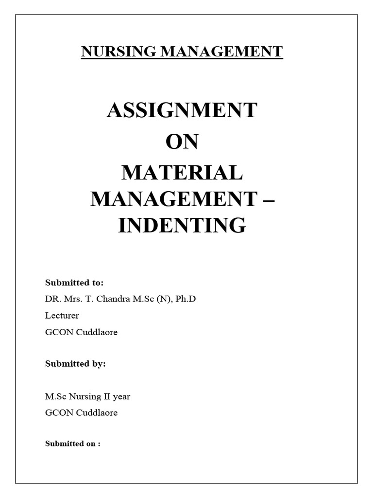 Hospital Indenting Process Overview | PDF | Receipt