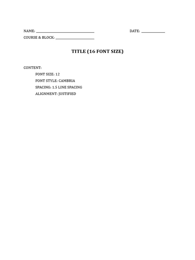 Document Formatting Guide | PDF