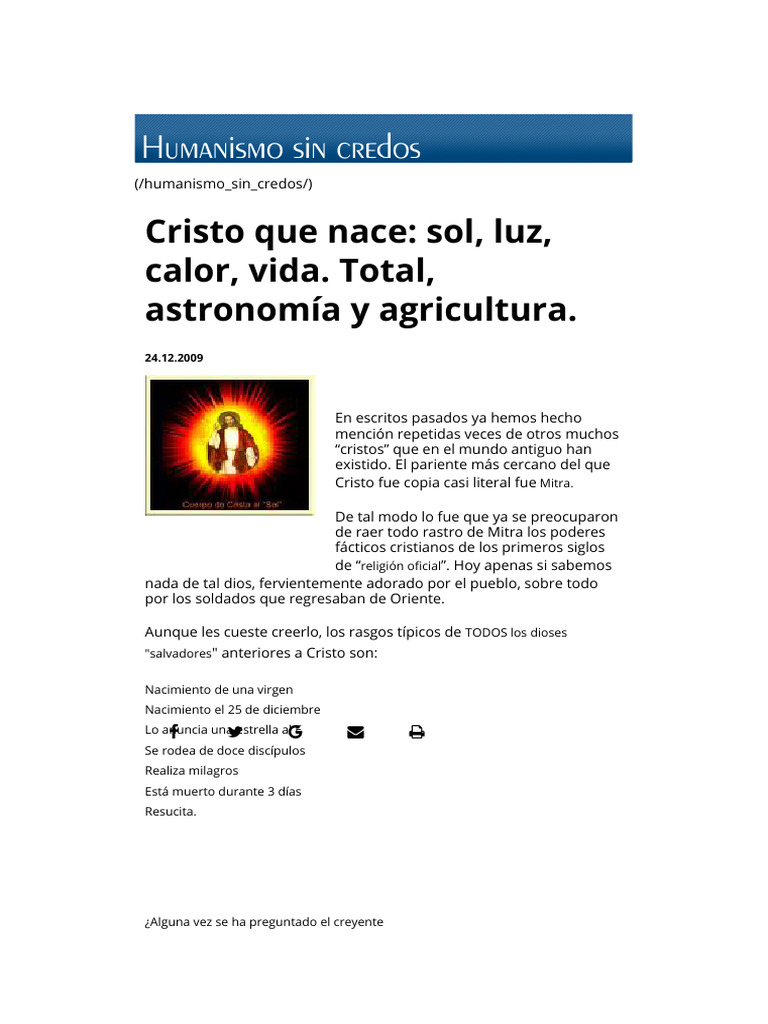 El Sol y el Nacimiento de Cristo | PDF | Zodíaco | Cristo (título)